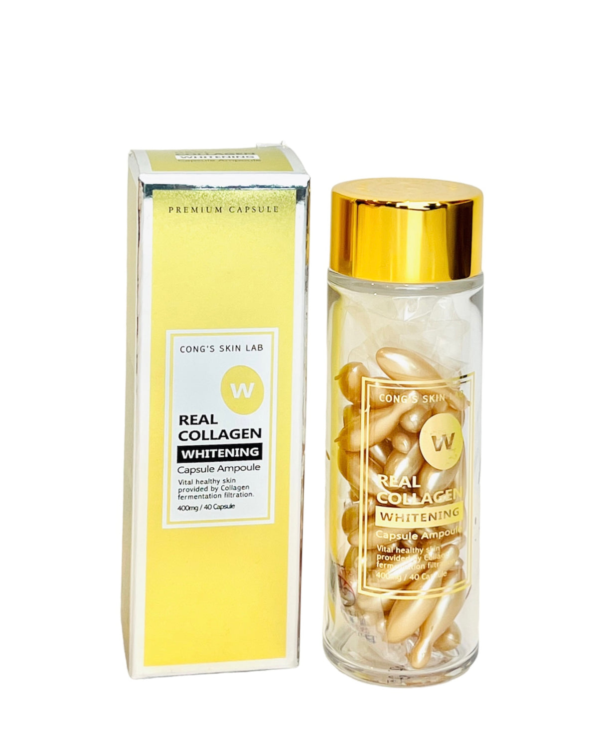 Real Collagen Whitening Capsule Ampoule - Viên Nhộng Collagen Vàng 40 ...